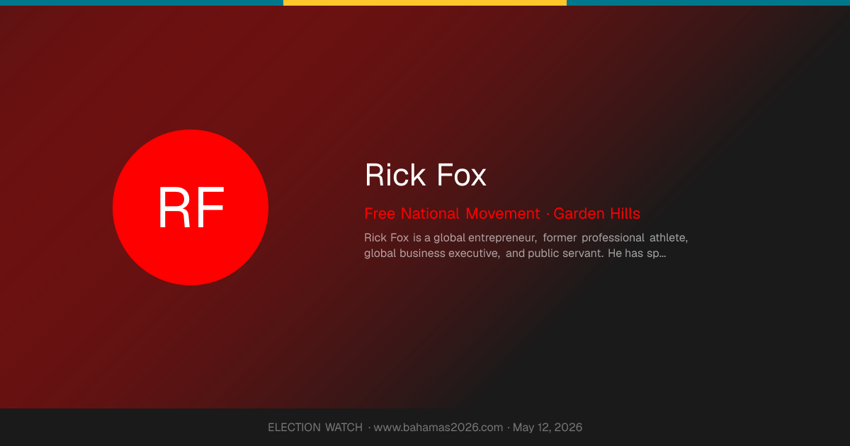 Rick Fox (FNM) | Bahamas Election Watch 2026
